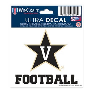 Vanderbilt University Commodores Football - 3x4 Ultra Decal at Sticker ...
