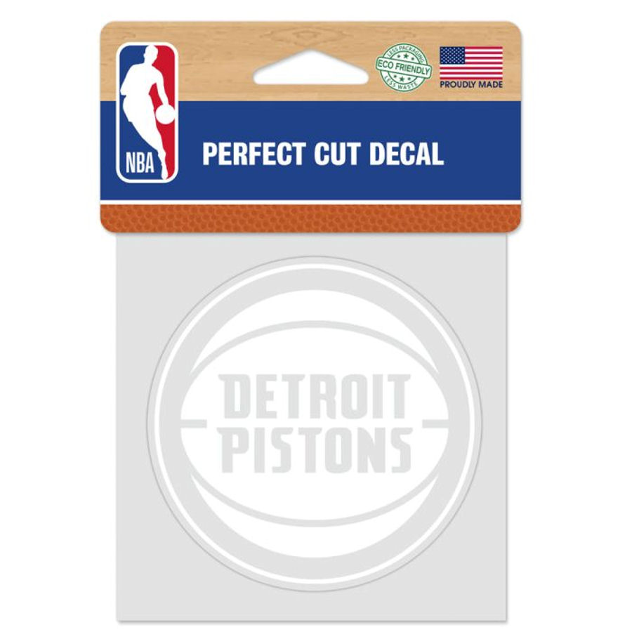 Detroit Pistons - 4x4 White Die Cut Decal at Sticker Shoppe