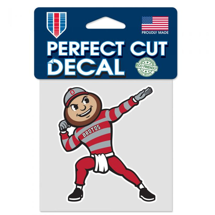 Ohio State University Buckeyes Pointing Brutus - 4x4 Die Cut Decal at ...