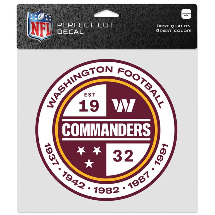 Washington Commanders Est. 1932 - 8x8 Full Color Die Cut Decal at ...