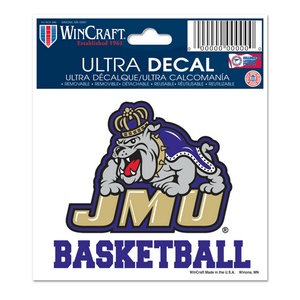 James Madison University Dukes Basketball - 3x4 Ultra Decal at Sticker ...