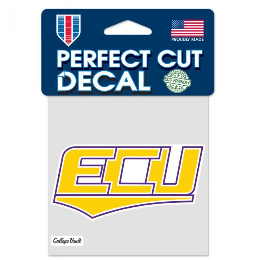 East Carolina University Pirates Retro Script ECU - 4x4 Die Cut Decal ...