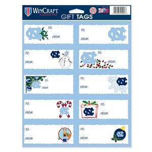 University Of North Carolina Tar Heels - Sheet of 10 Christmas Gift Tag ...