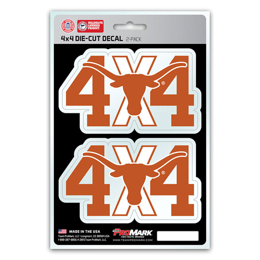 University Of Texas Longhorns 4x4 Off Road - Set of 2 Sticker Sheet at ...
