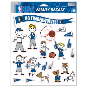Minnesota Timberwolves - 8.5x11 Family Sticker Sheet at Sticker Shoppe