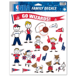 Washington Wizards - 8.5x11 Family Sticker Sheet at Sticker Shoppe