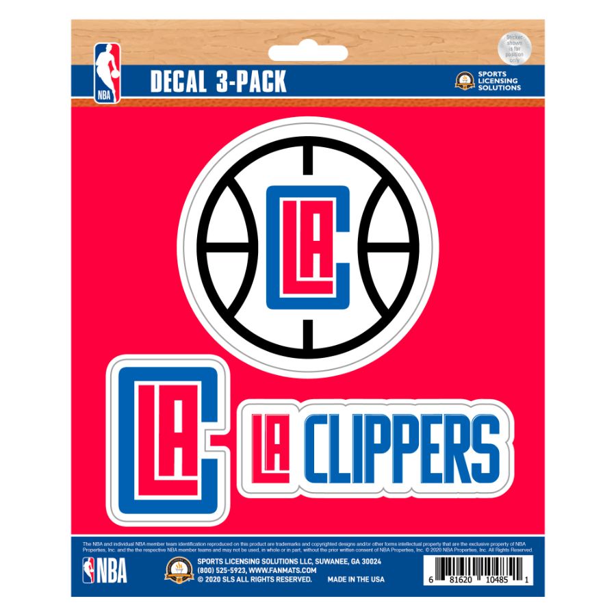 Los Angeles Clippers - Set Of 3 Sticker Sheet at Sticker Shoppe
