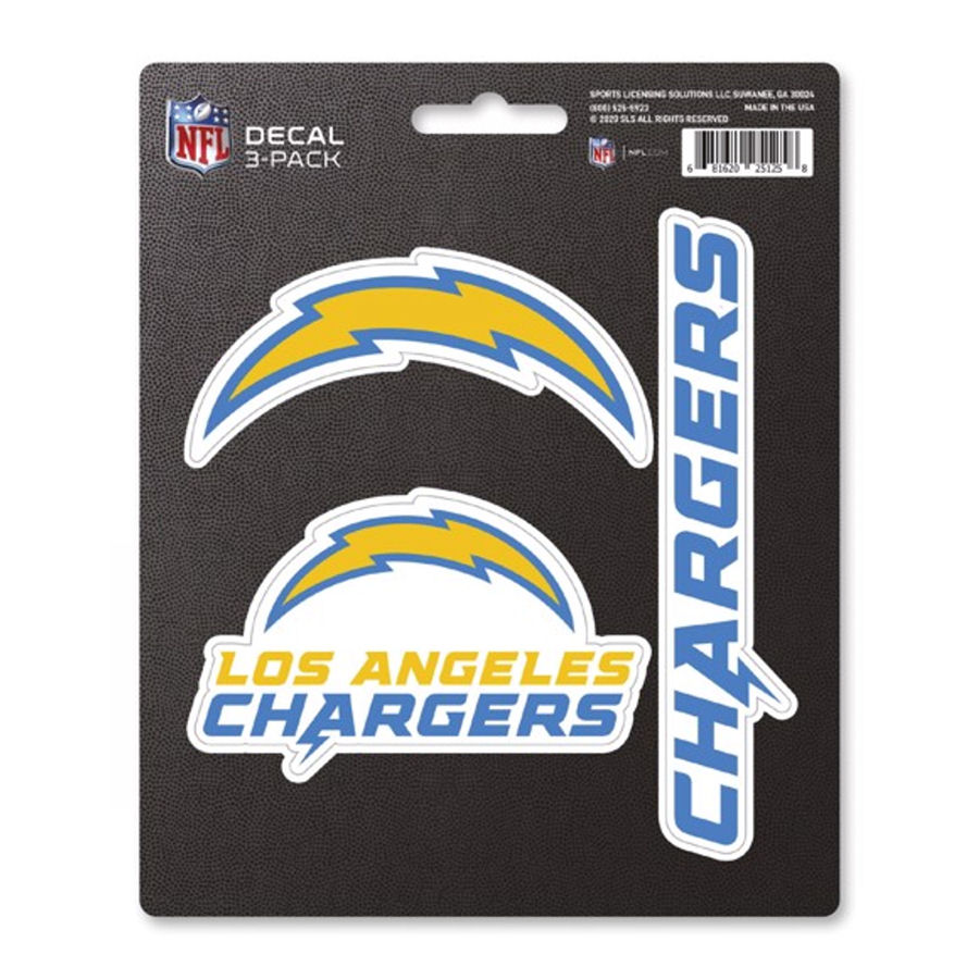 Los Angeles Chargers 2020 Logo - Set Of 3 Sticker Sheet at Sticker Shoppe