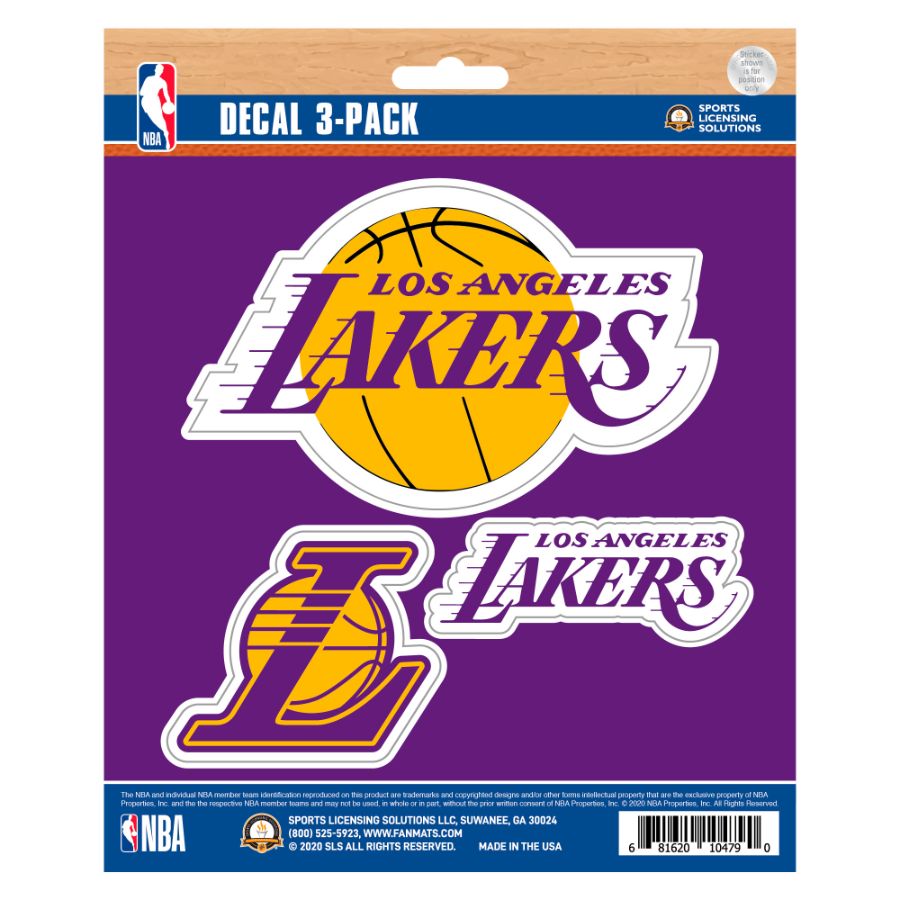 Los Angeles Lakers - Set Of 3 Sticker Sheet at Sticker Shoppe