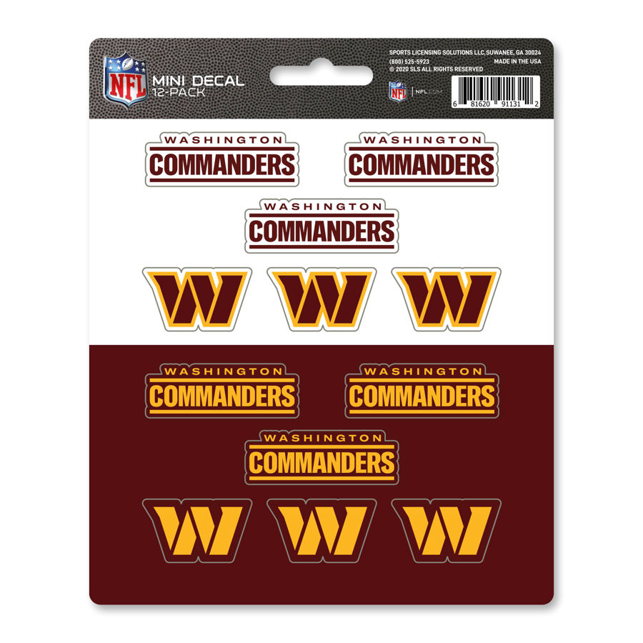 Washington Commanders - Set Of 12 Sticker Sheet at Sticker Shoppe