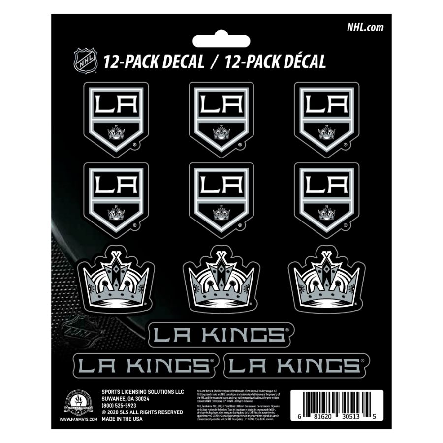 Los Angeles Kings - Set Of 12 Sticker Sheet at Sticker Shoppe