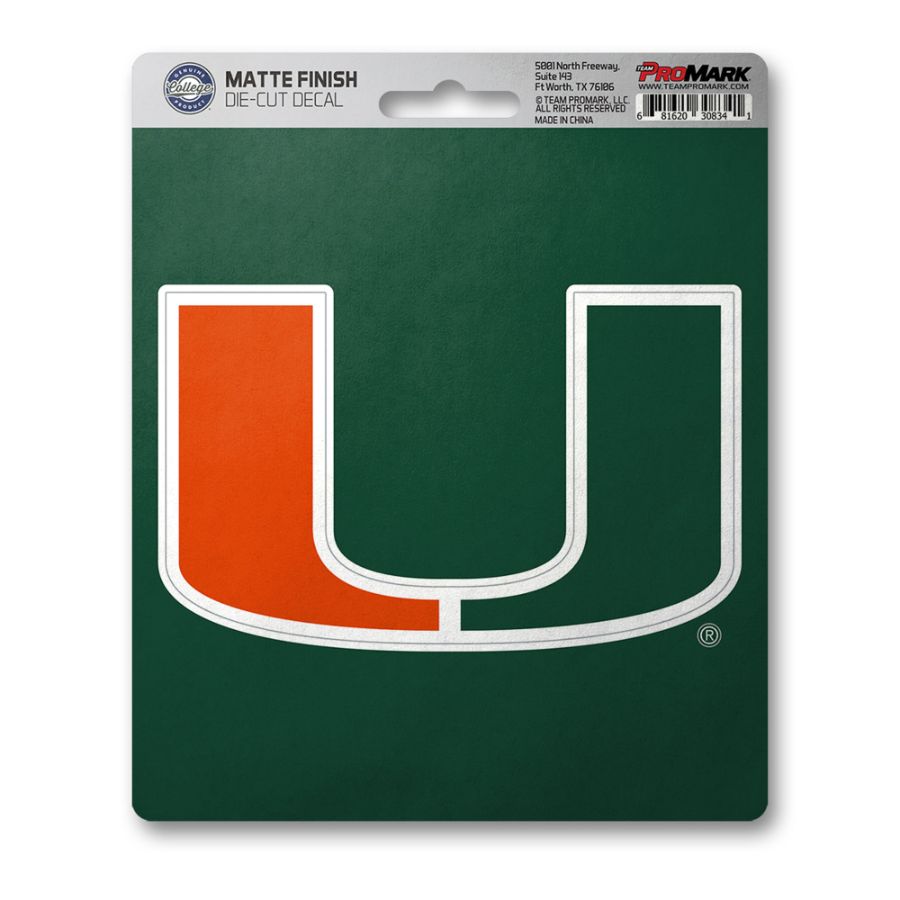 University of Miami Hurricanes - Vinyl Matte Sticker at Sticker Shoppe