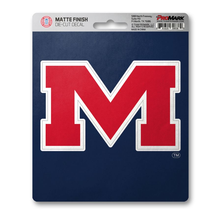University of Mississippi Ole Miss Rebels - Vinyl Matte Sticker at ...