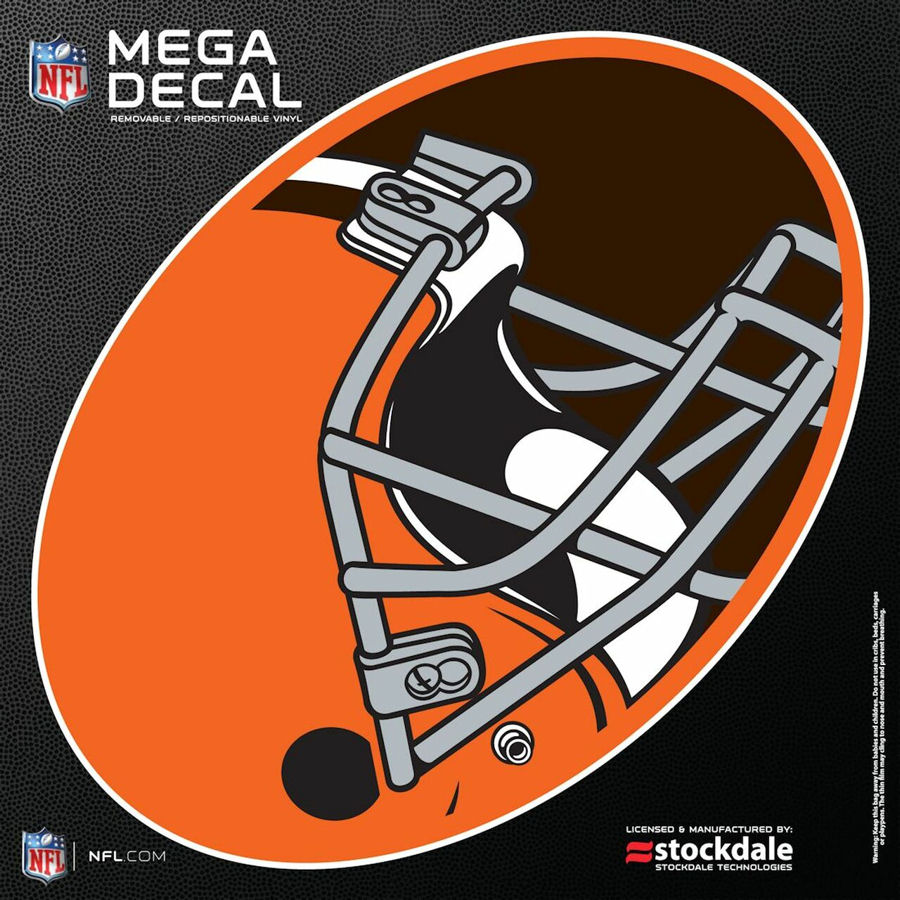 Cleveland Browns - 9x12 Inch Oval Sticker at Sticker Shoppe