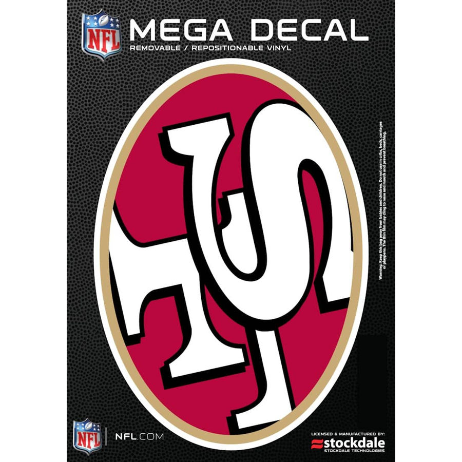 San Francisco 49ers - 9x12 Inch Oval Sticker at Sticker Shoppe