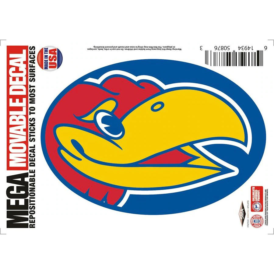 University Of Kansas Jayhawks - 4x5.5 Inch Oval Sticker at Sticker Shoppe