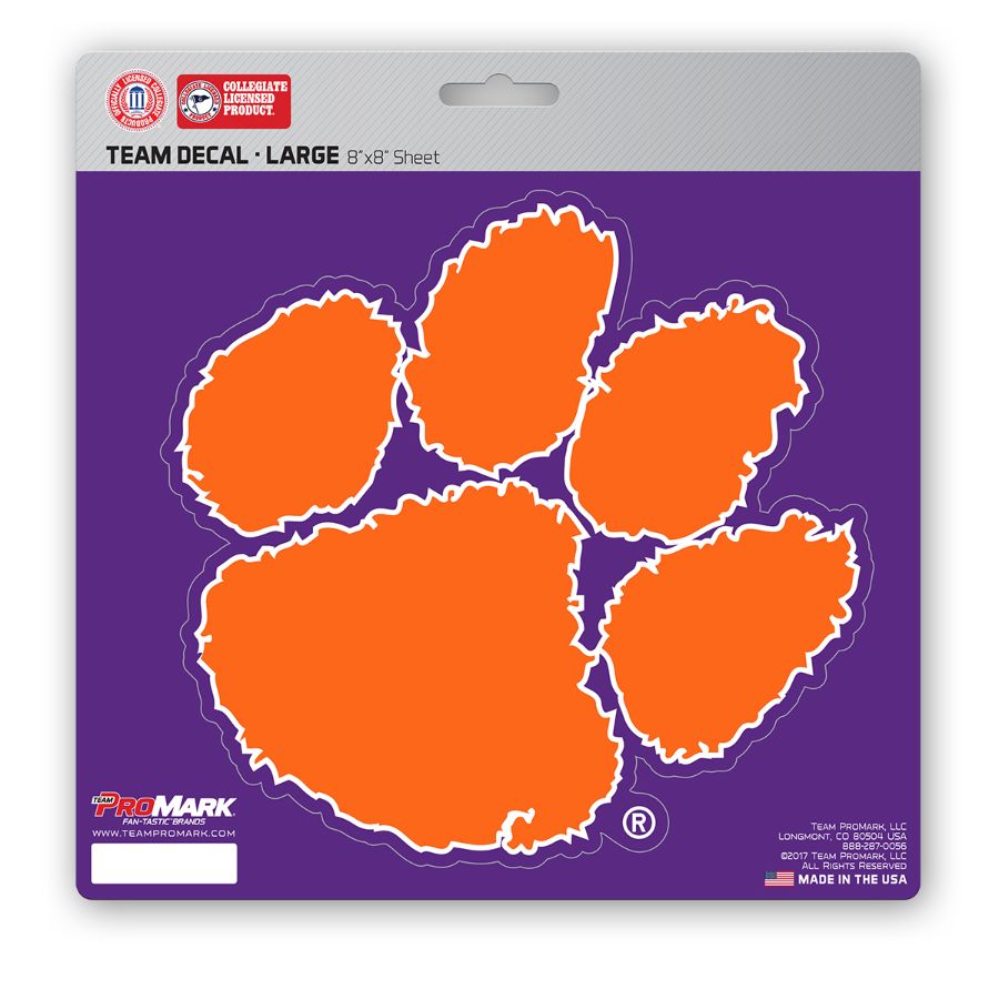 Clemson University Tigers Logo - 8x8 Vinyl Sticker at Sticker Shoppe