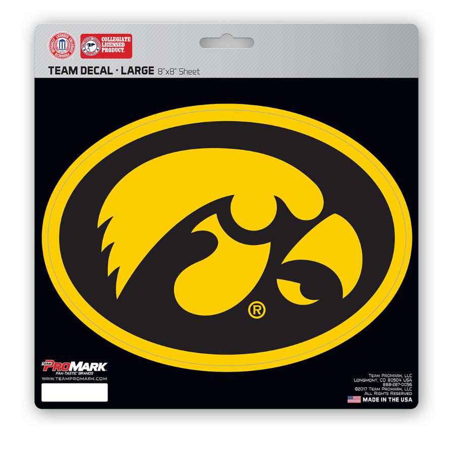 University of Iowa Hawkeyes Logo - 8x8 Vinyl Sticker at Sticker Shoppe