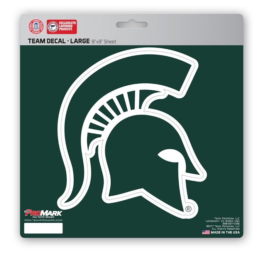 Michigan State University Spartans Logo - 8x8 Vinyl Sticker at Sticker ...