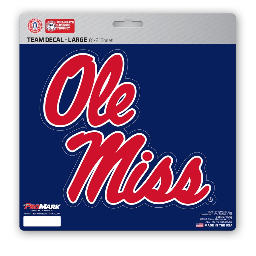 University of Mississippi Ole Miss Rebels Logo - 8x8 Vinyl Sticker at ...