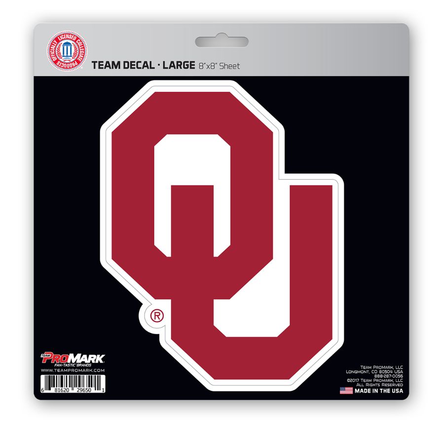University of Oklahoma Sooners Logo - 8x8 Vinyl Sticker at Sticker Shoppe