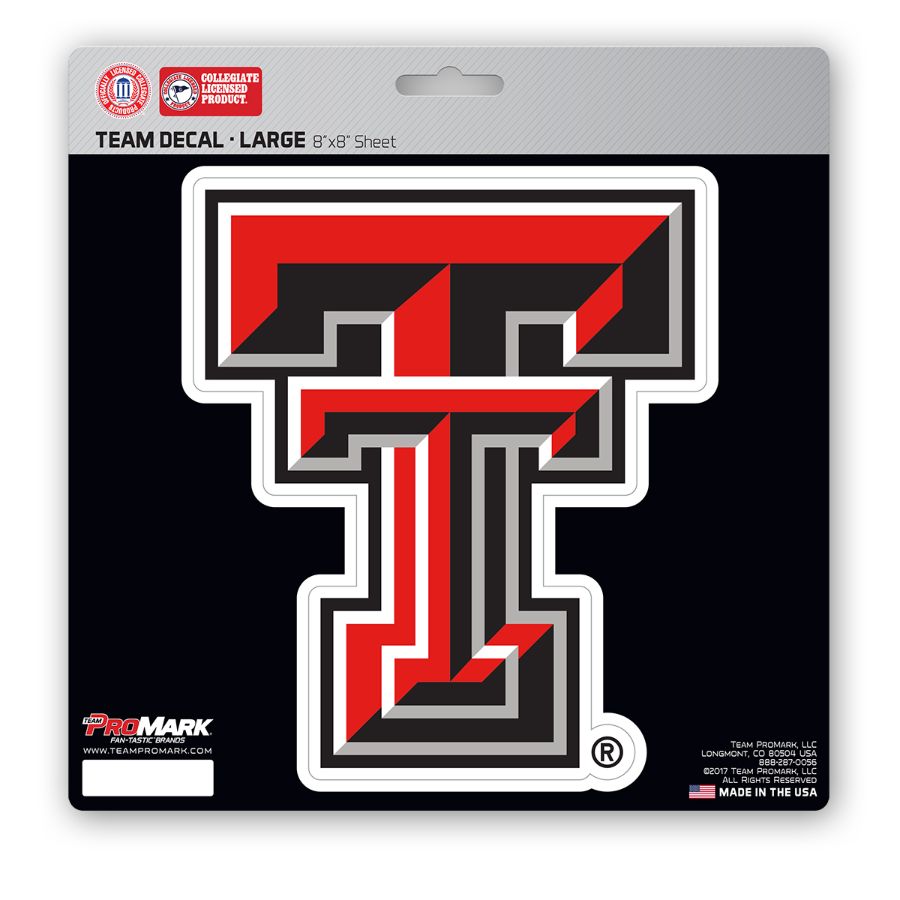 Texas Tech University Red Raiders Logo - 8x8 Vinyl Sticker at Sticker ...
