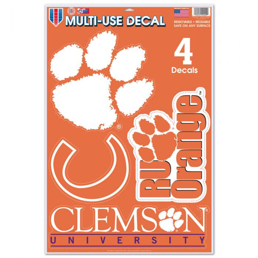 Clemson University Tigers - Set of 4 Ultra Decals at Sticker Shoppe