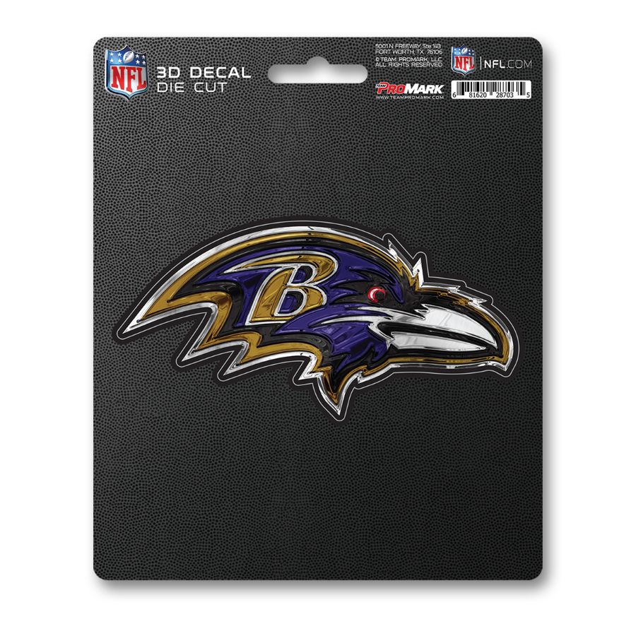 Baltimore Ravens - 3D Vinyl Sticker at Sticker Shoppe