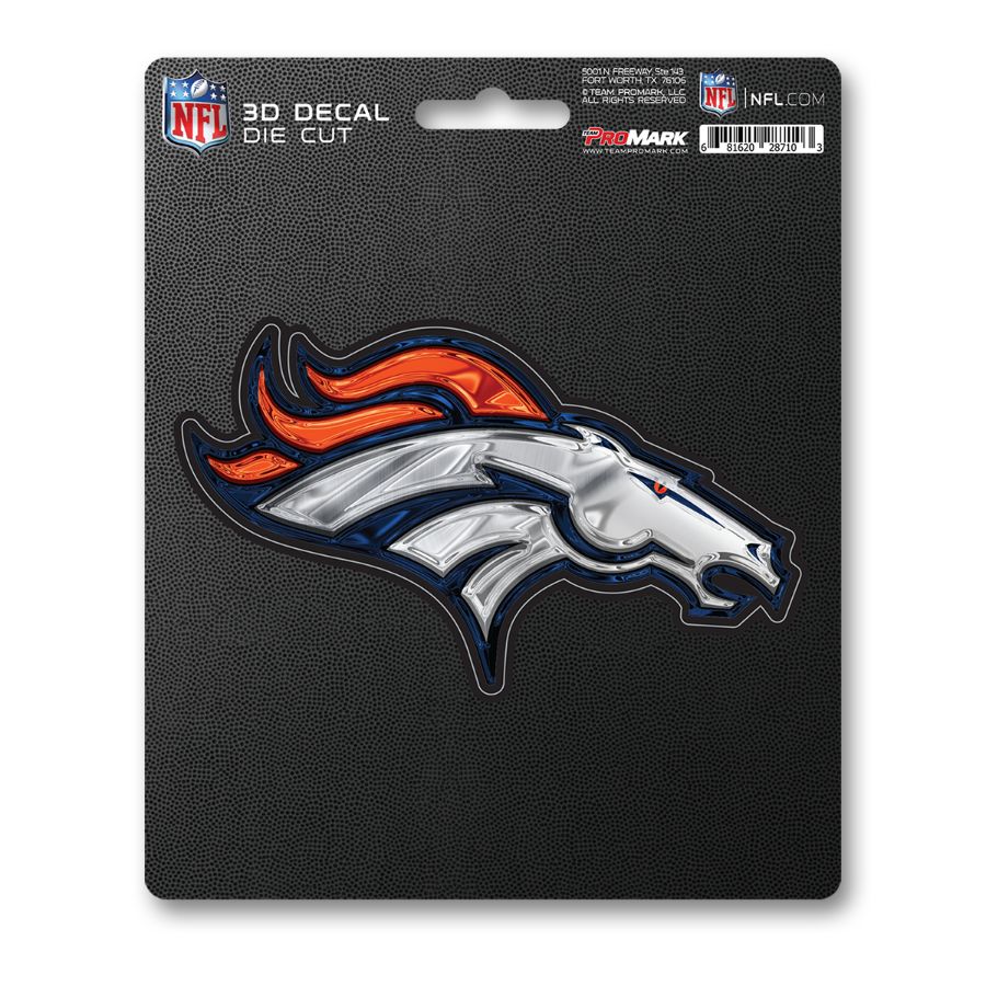 Denver Broncos - 3D Vinyl Sticker at Sticker Shoppe