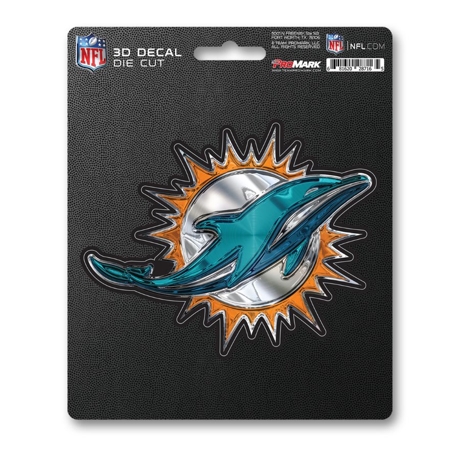 Miami Dolphins - 3D Vinyl Sticker at Sticker Shoppe