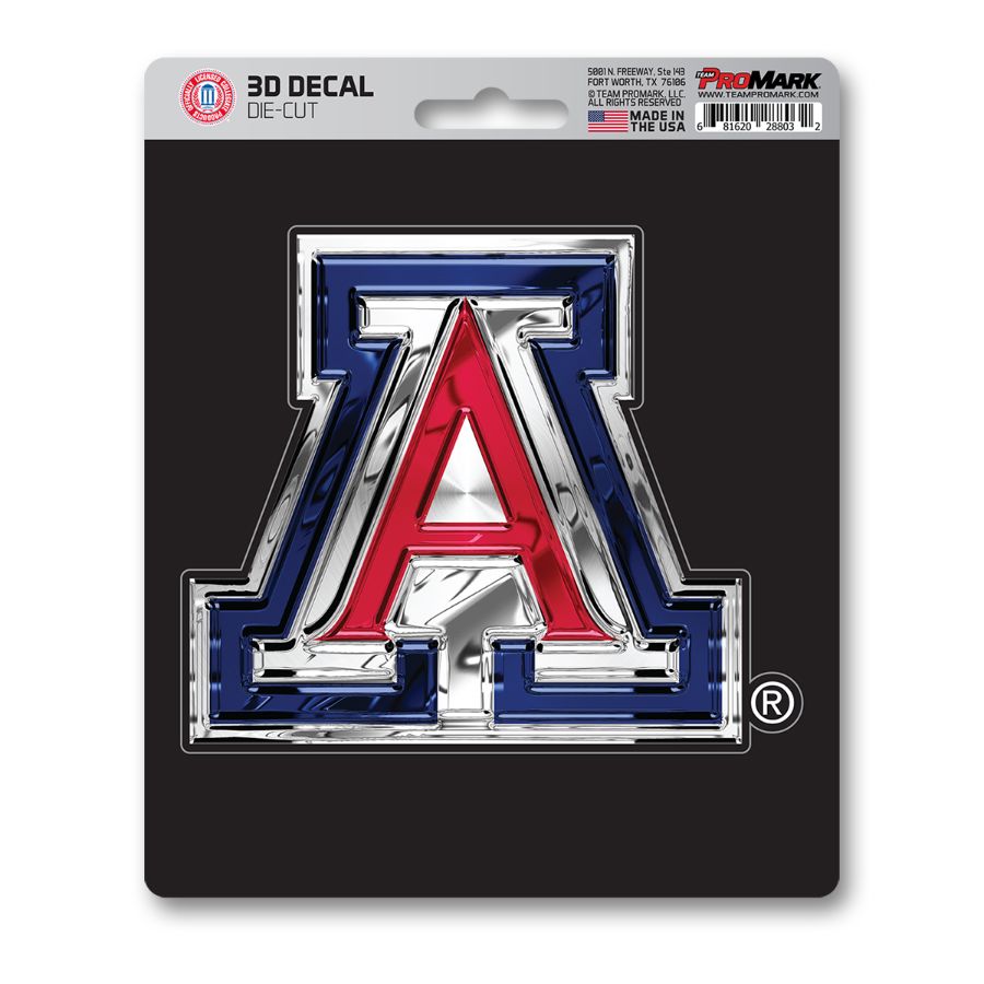 University of Arizona Wildcats - Vinyl 3D Sticker at Sticker Shoppe