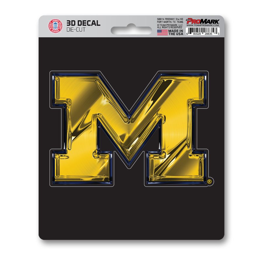 University of Michigan Wolverines - Vinyl 3D Sticker at Sticker Shoppe
