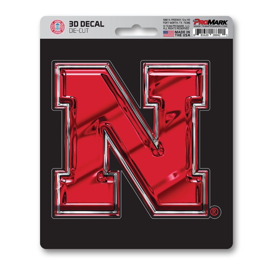 University of Nebraska Cornhuskers - Vinyl 3D Sticker at Sticker Shoppe
