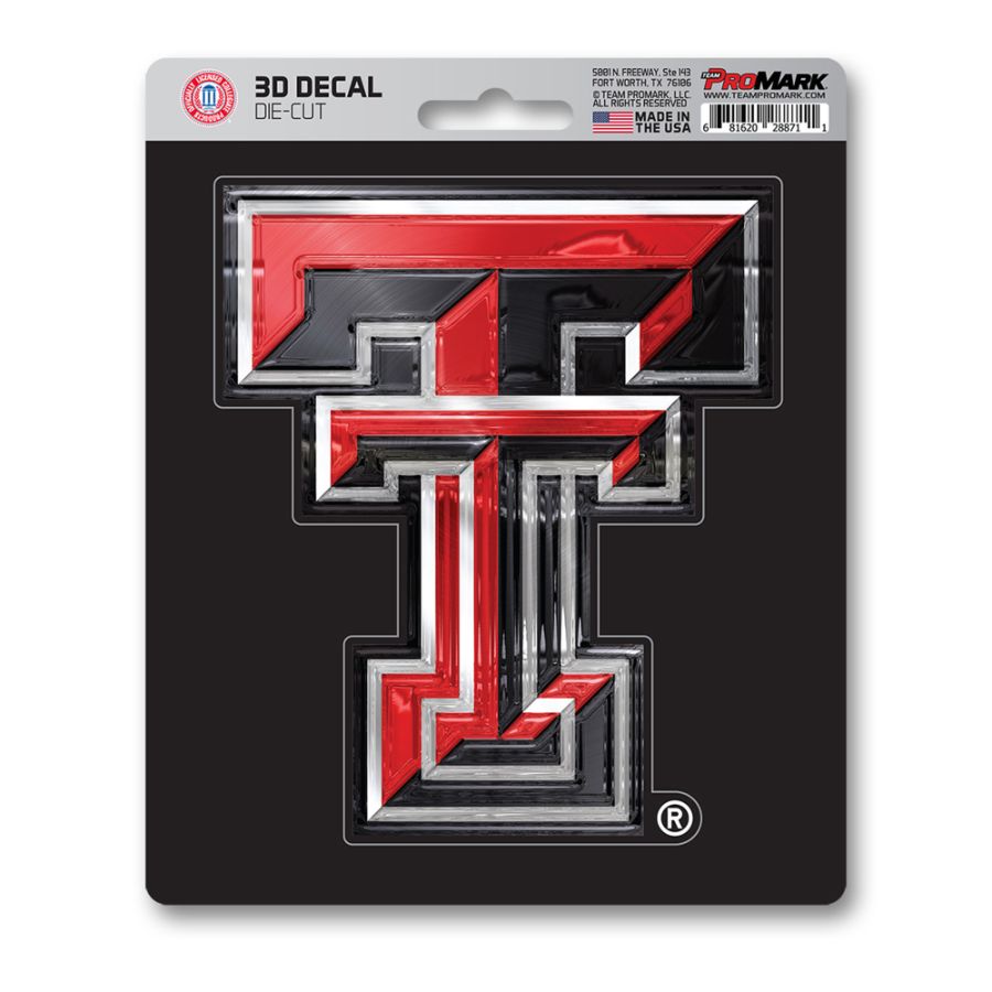 Texas Tech University Red Raiders - Vinyl 3D Sticker at Sticker Shoppe