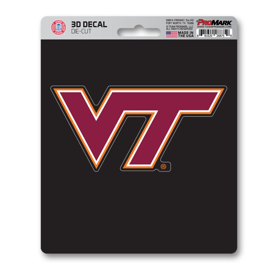 Virginia Tech Hokies - Vinyl 3D Sticker at Sticker Shoppe