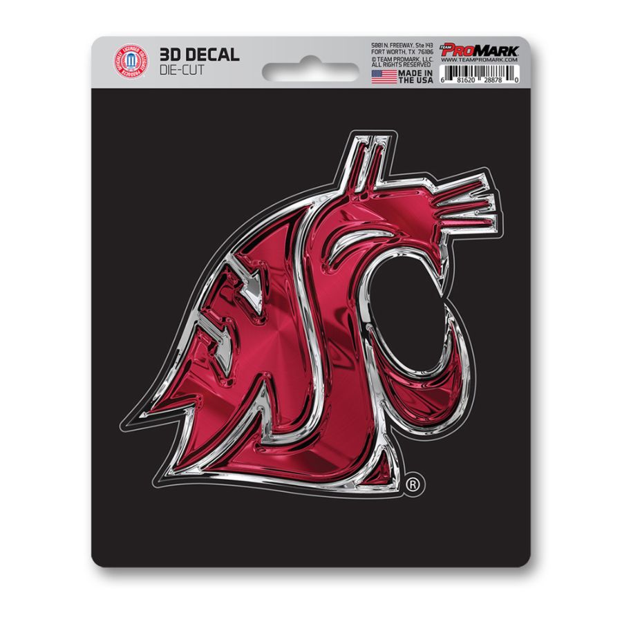 Washington State University Cougars - Vinyl 3D Sticker at Sticker Shoppe
