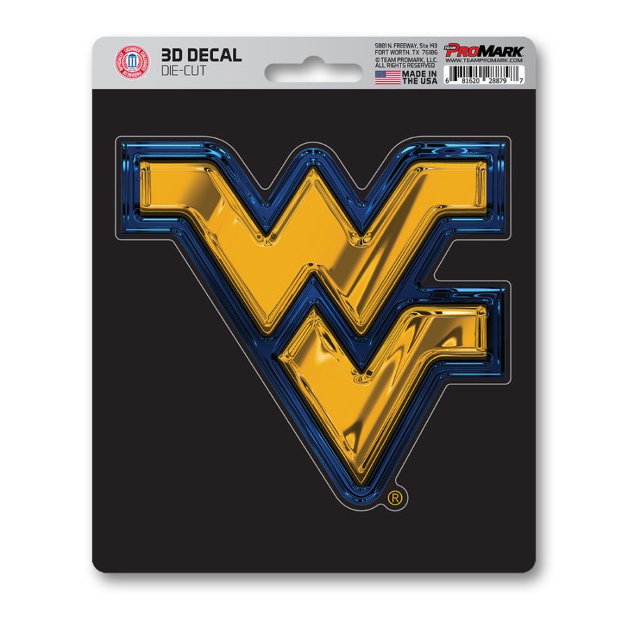 West Virginia University Mountaineers - Vinyl 3D Sticker at Sticker Shoppe