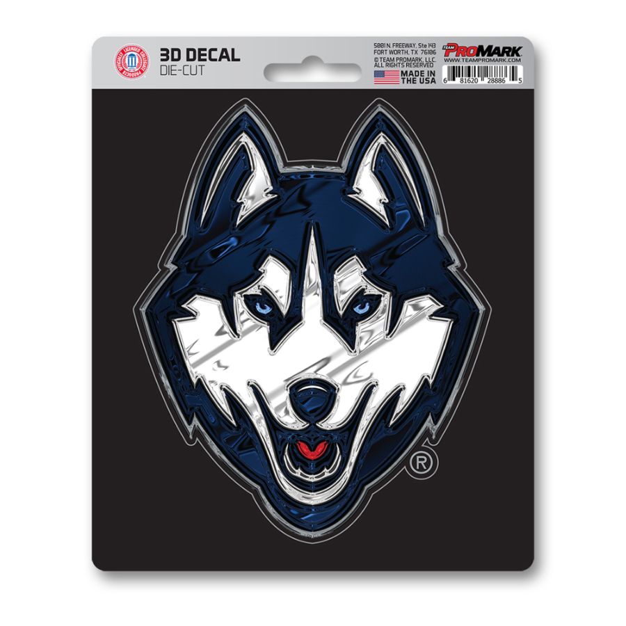 University of Connecticut Huskies - Vinyl 3D Sticker at Sticker Shoppe