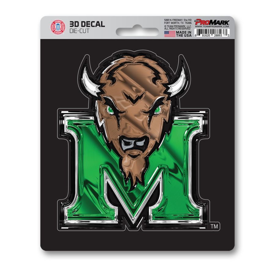 Marshall University Thundering Herd - Vinyl 3D Sticker at Sticker Shoppe