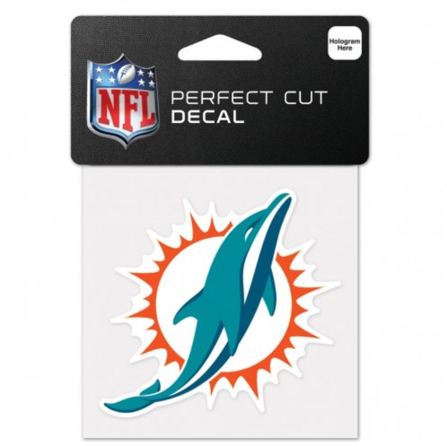 Miami Dolphins Logo - 4x4 Die Cut Decal at Sticker Shoppe