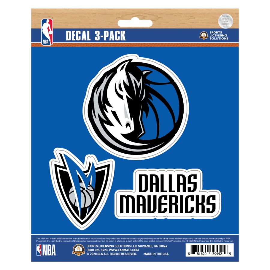 Dallas Mavericks - Set Of 3 Sticker Sheet at Sticker Shoppe