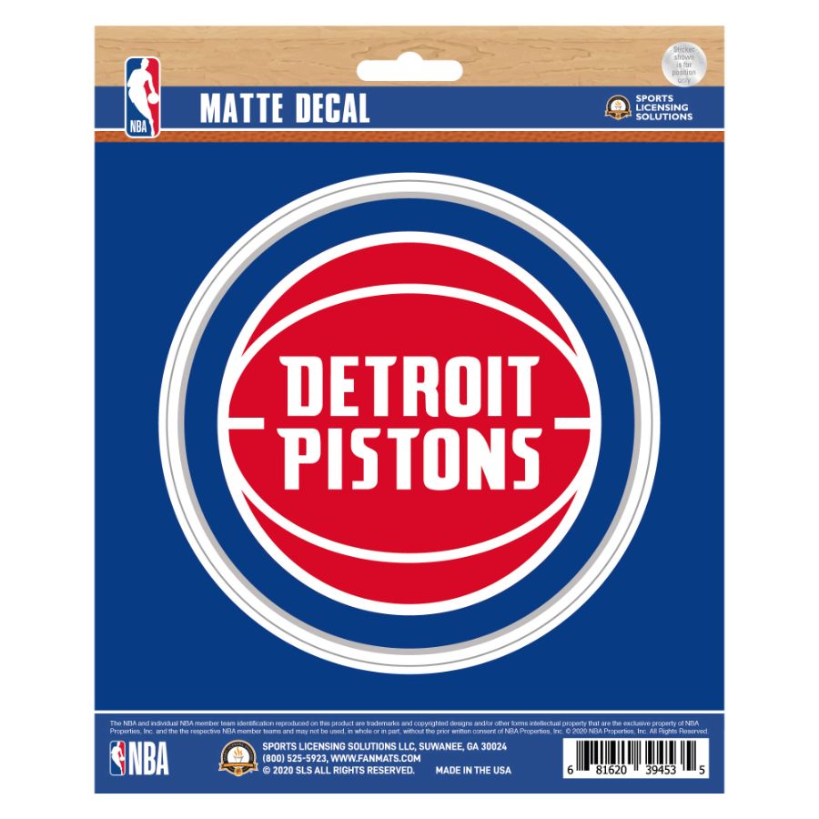 Detroit Pistons - Vinyl Matte Sticker at Sticker Shoppe