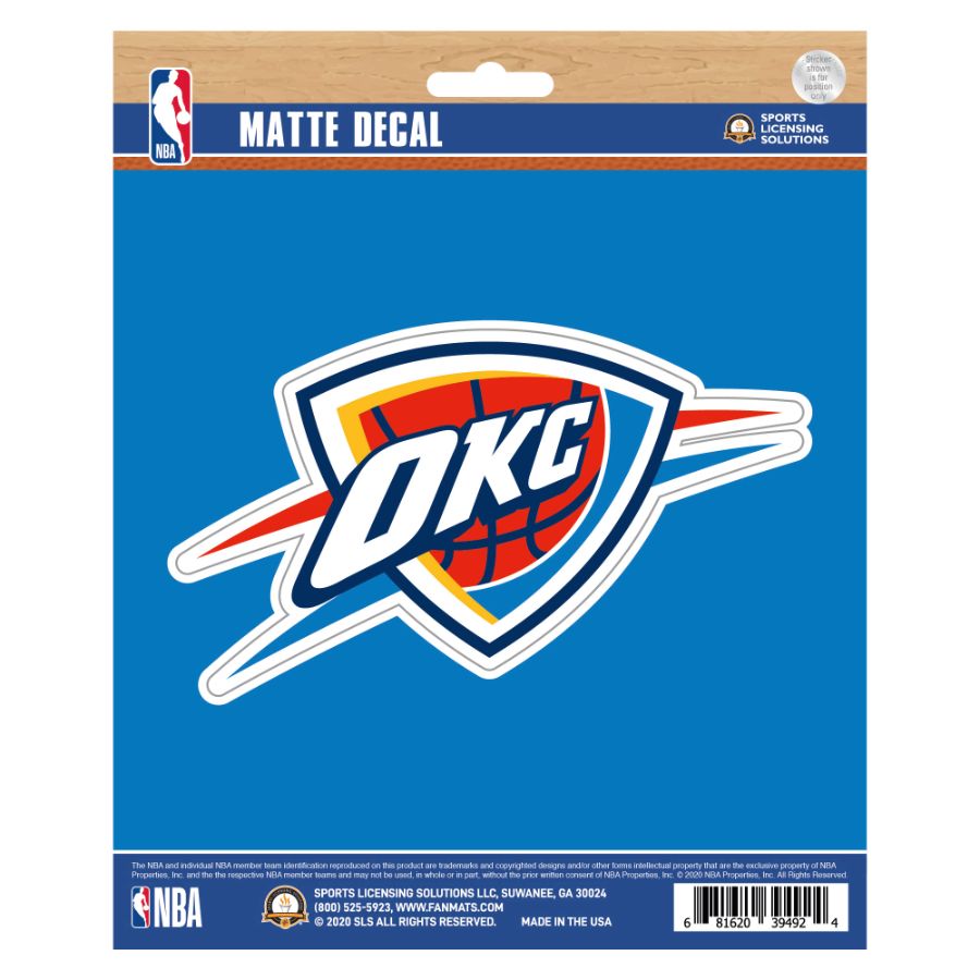 Oklahoma City Thunder - Vinyl Matte Sticker at Sticker Shoppe