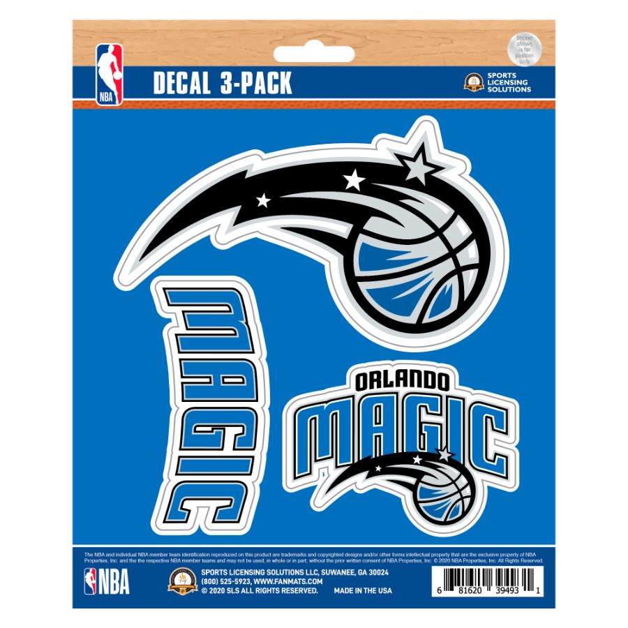 Orlando Magic - Set Of 3 Sticker Sheet at Sticker Shoppe