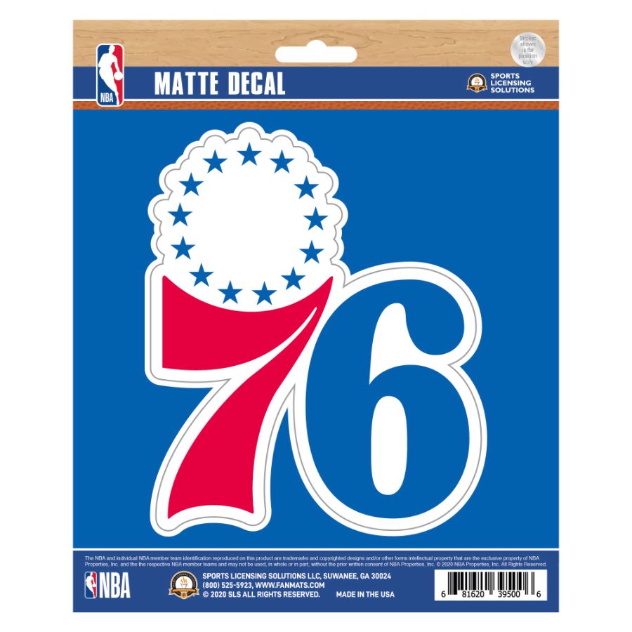 Philadelphia 76ers - Vinyl Matte Sticker at Sticker Shoppe