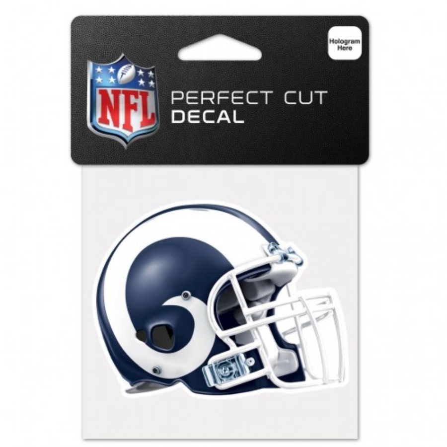 Los Angeles Rams Blue & White Helmet - 4x4 Die Cut Decal at Sticker Shoppe