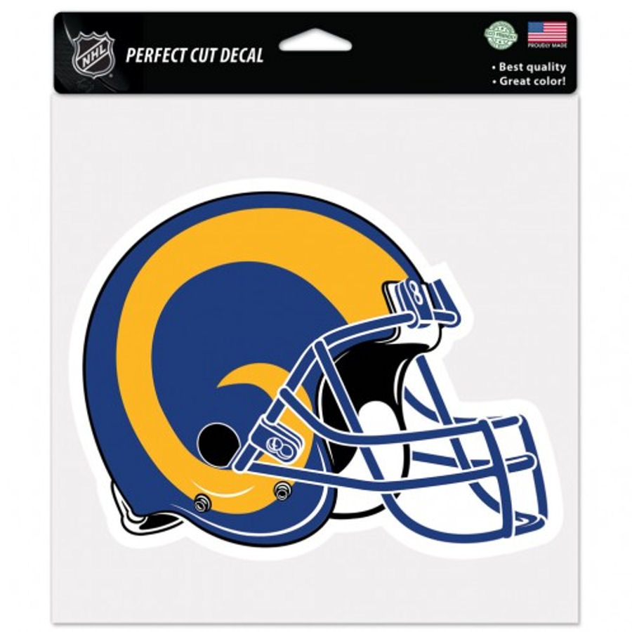 Los Angeles Rams Retro Helmet - 8x8 Full Color Die Cut Decal at Sticker ...