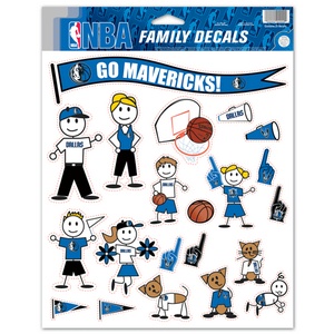 Dallas Mavericks - 8.5x11 Family Sticker Sheet at Sticker Shoppe