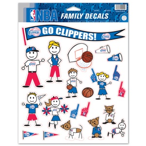 Los Angeles Clippers - 8.5x11 Family Sticker Sheet at Sticker Shoppe