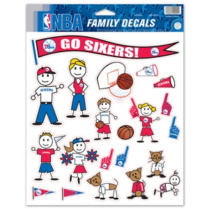 Philadelphia 76ers - 8.5x11 Family Sticker Sheet at Sticker Shoppe